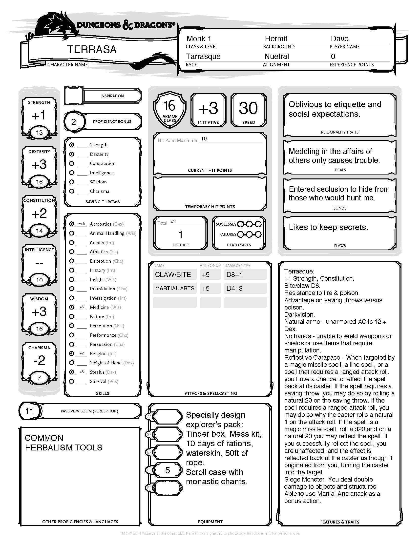 The Tarrasque Monk It s Totally A Thing Dungeons Dave A D D Blog